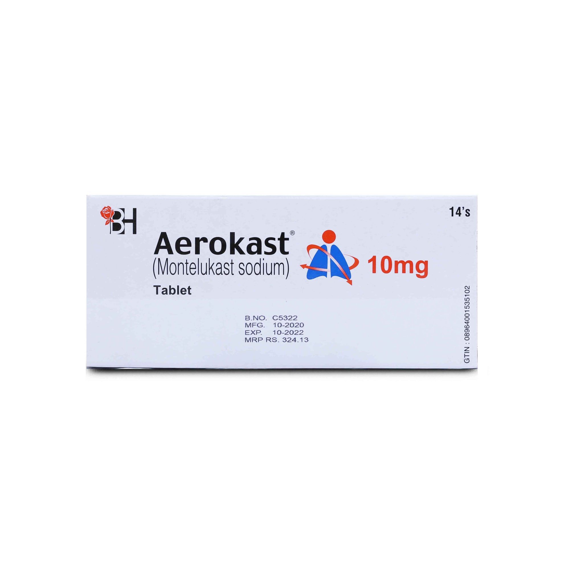 Aerokast 10mg Tablet 14 'S - Uses, Benefits, Side Effects