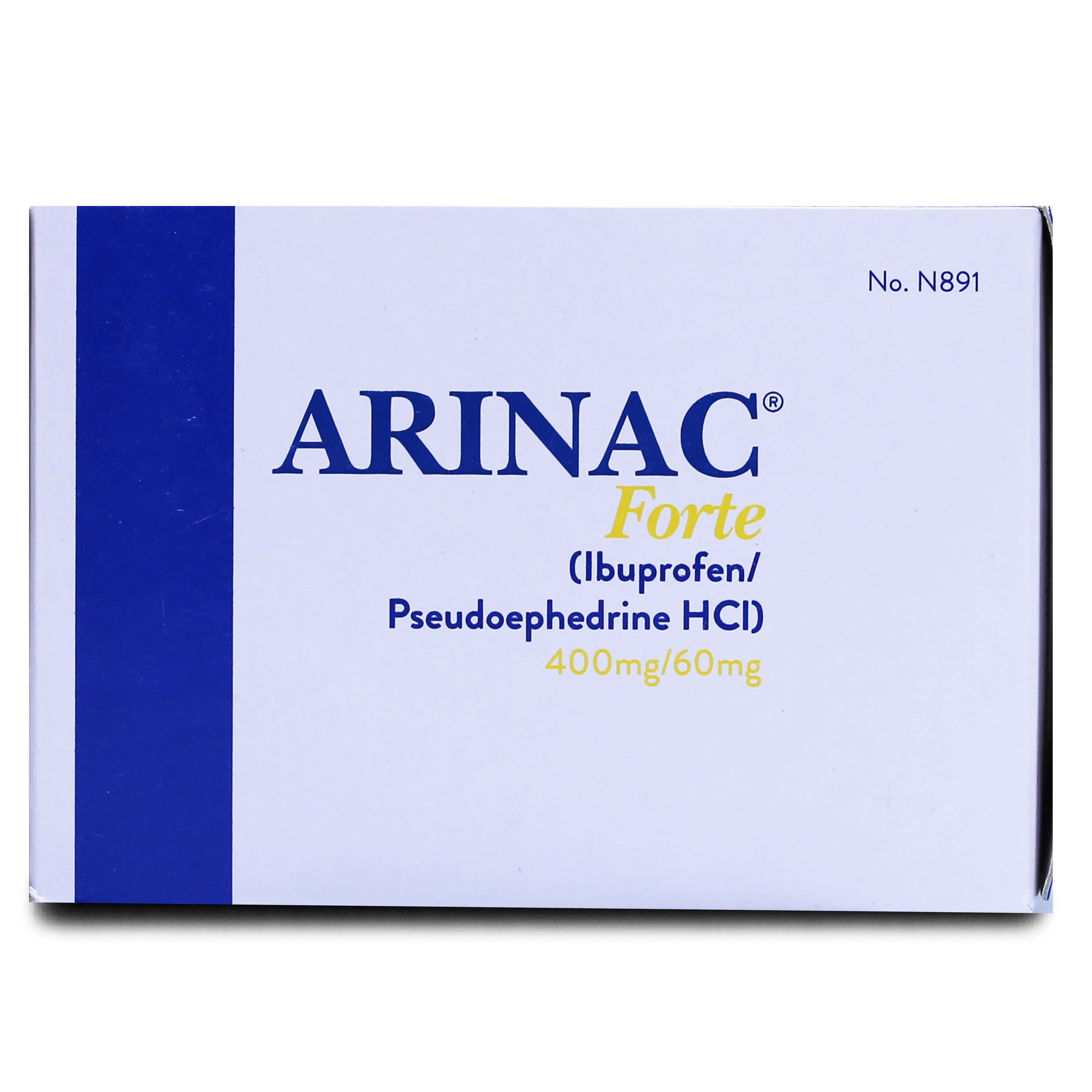 Arinac Forte 400mg+60mg Tablet 10 'S - Uses, Benefits, Side Effects