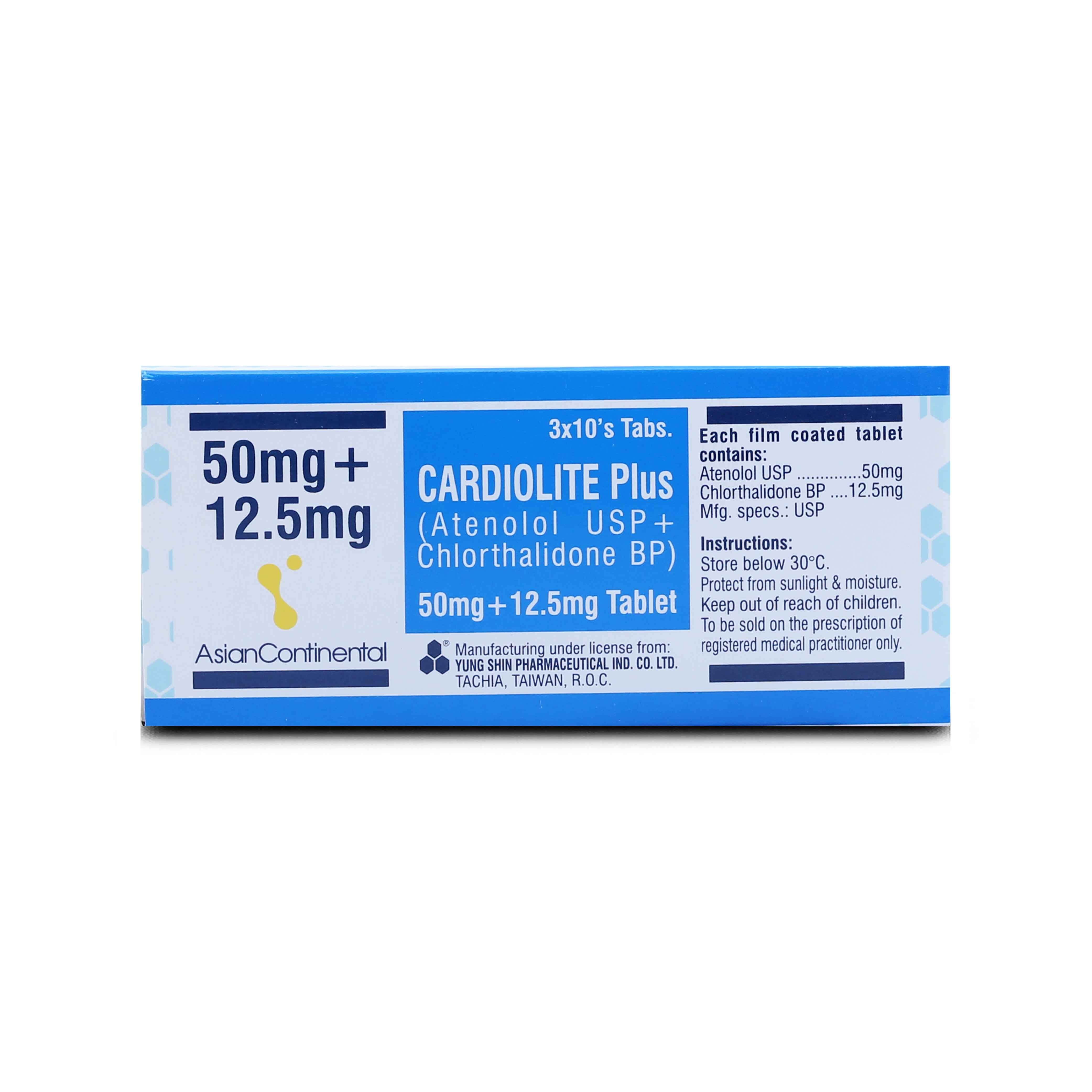 Cardiolite Plus 50mg+12.5mg Tablet 10 'S - Uses, Benefits, Side Effects