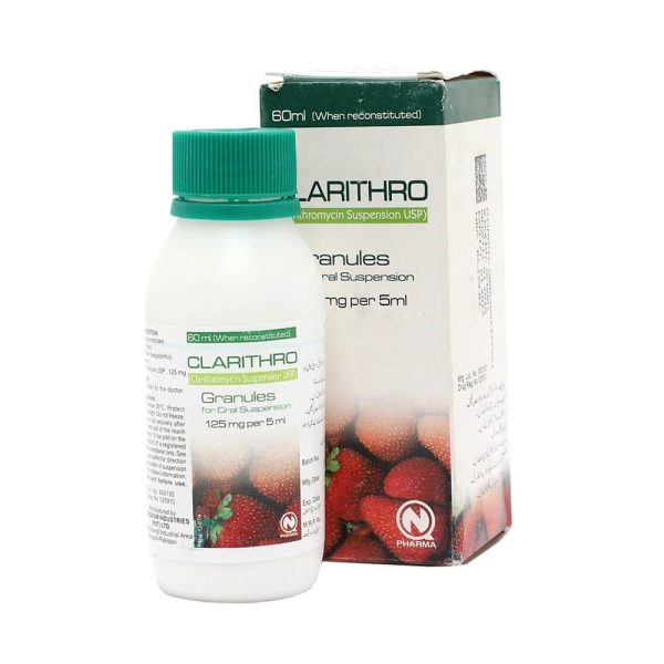 Clarithro 125mg/5ml Suspension 60 ml - Uses, Formula, Side Effects