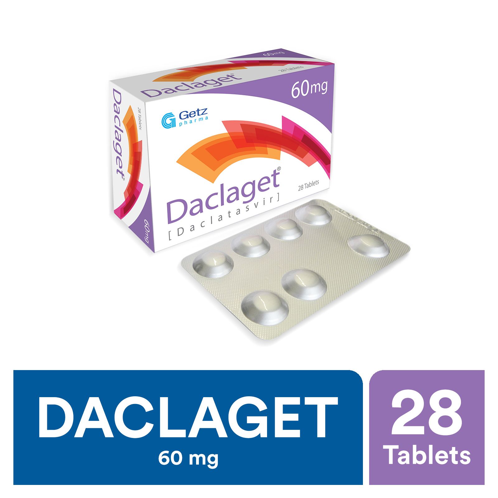 Daclaget 60mg Tablet 7 'S - Uses, Formula, Side Effects