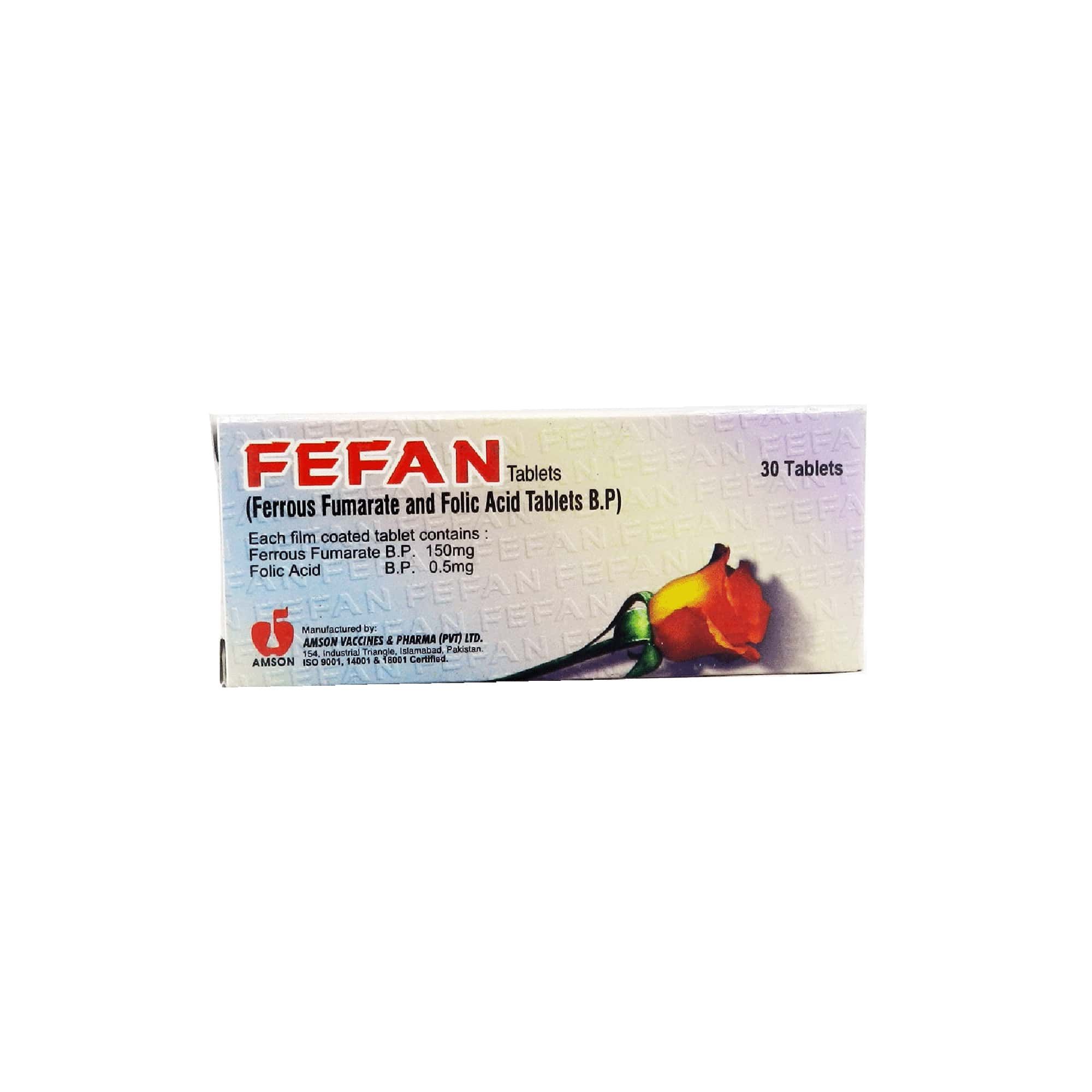 Fefan 150mg/0.5mg Tablet 10 'S - Uses, Benefits, Side Effects