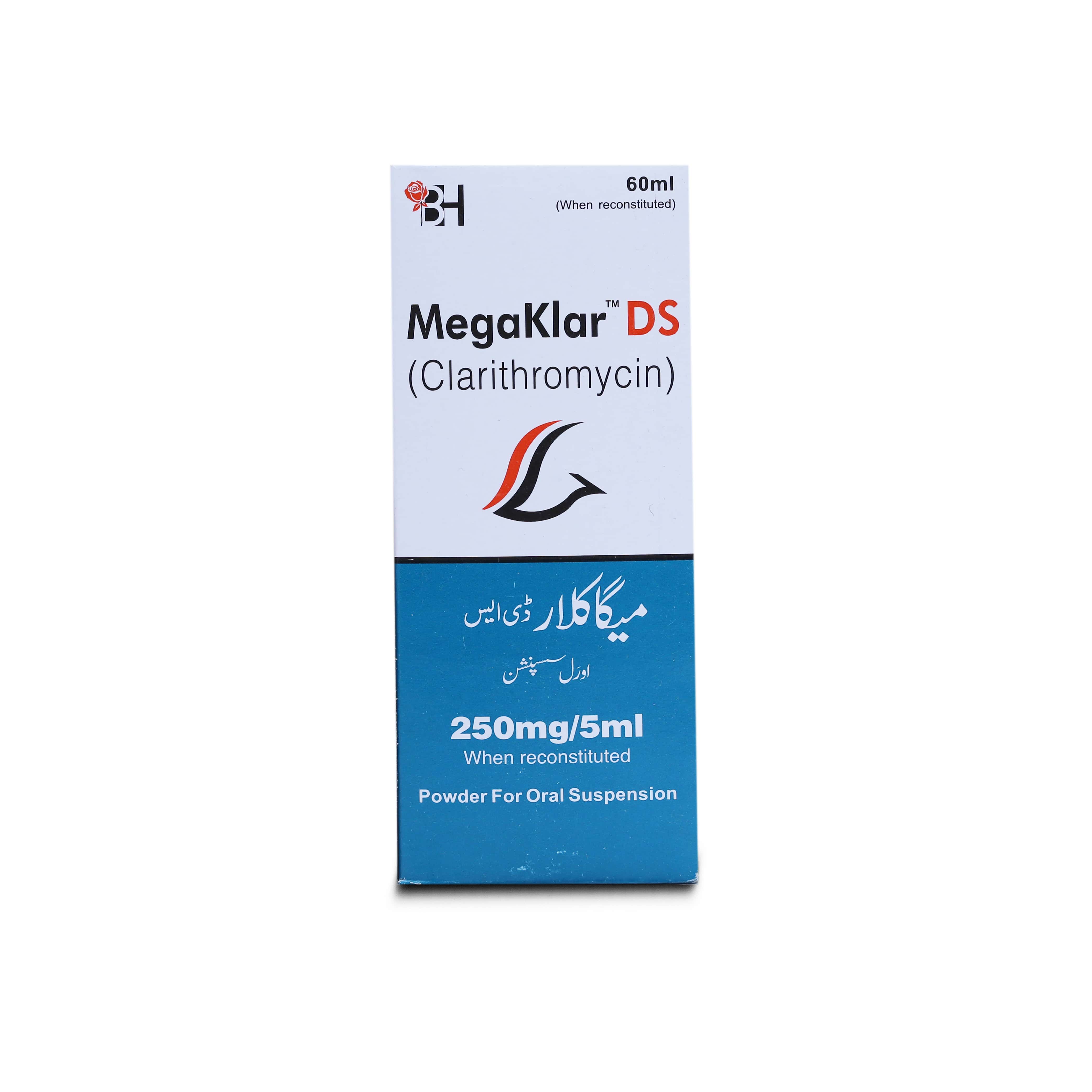 MegaKlar DS 250mg/5ml Syrup 60 ml - Uses, Benefits, Side Effects