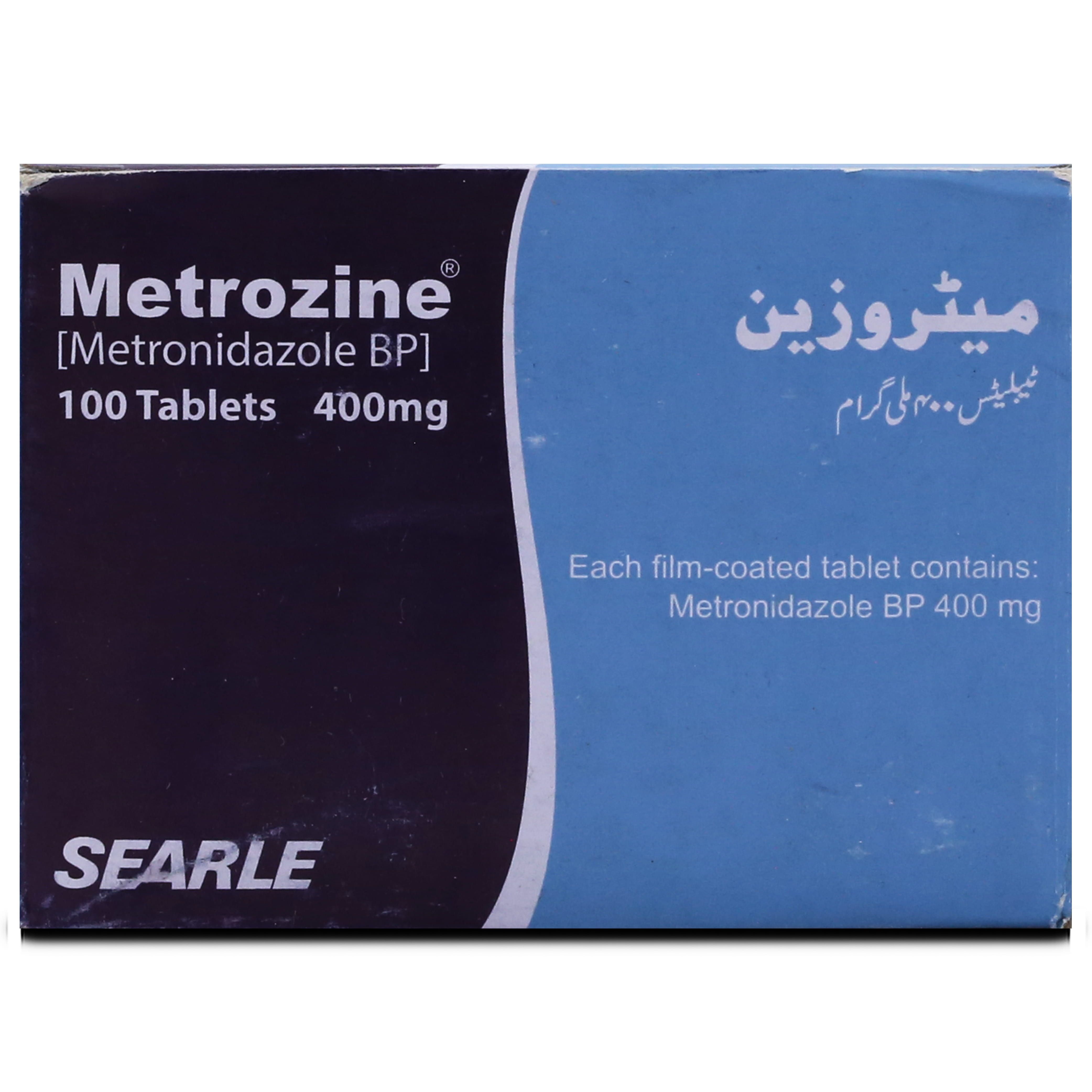 Metrozine 400mg Tablet 10 'S - Uses, Benefits, Side Effects