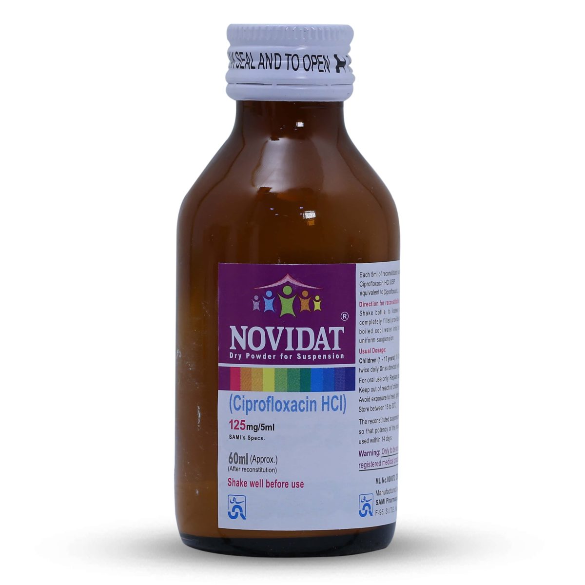 Novidat 125mg/5ml Suspension 60 ml - Uses, Benefits, Side Effects