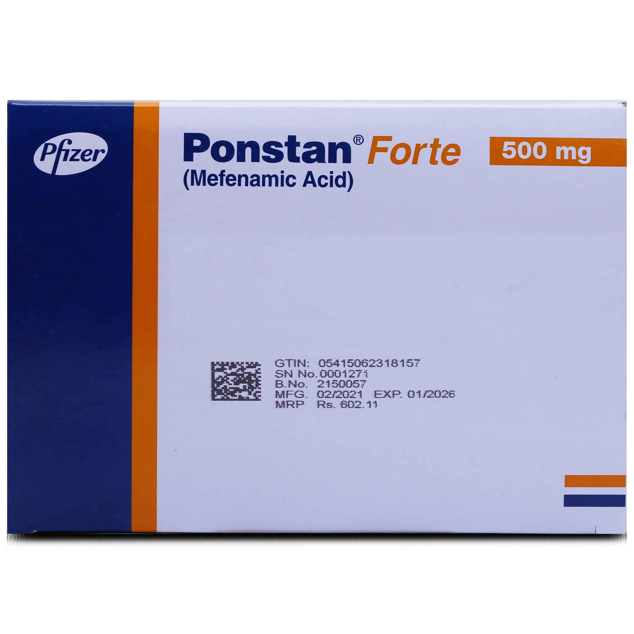 Ponstan Forte 500mg Tablet 10 'S - Uses, Benefits, Side Effects
