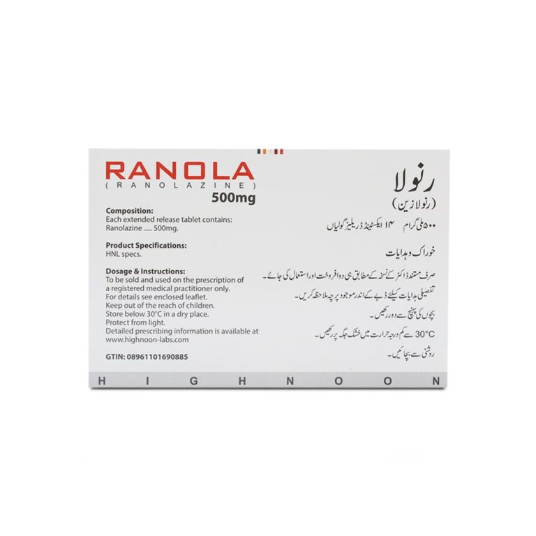 Ranola 500mg Tablet 7 'S - Uses, Benefits, Side Effects