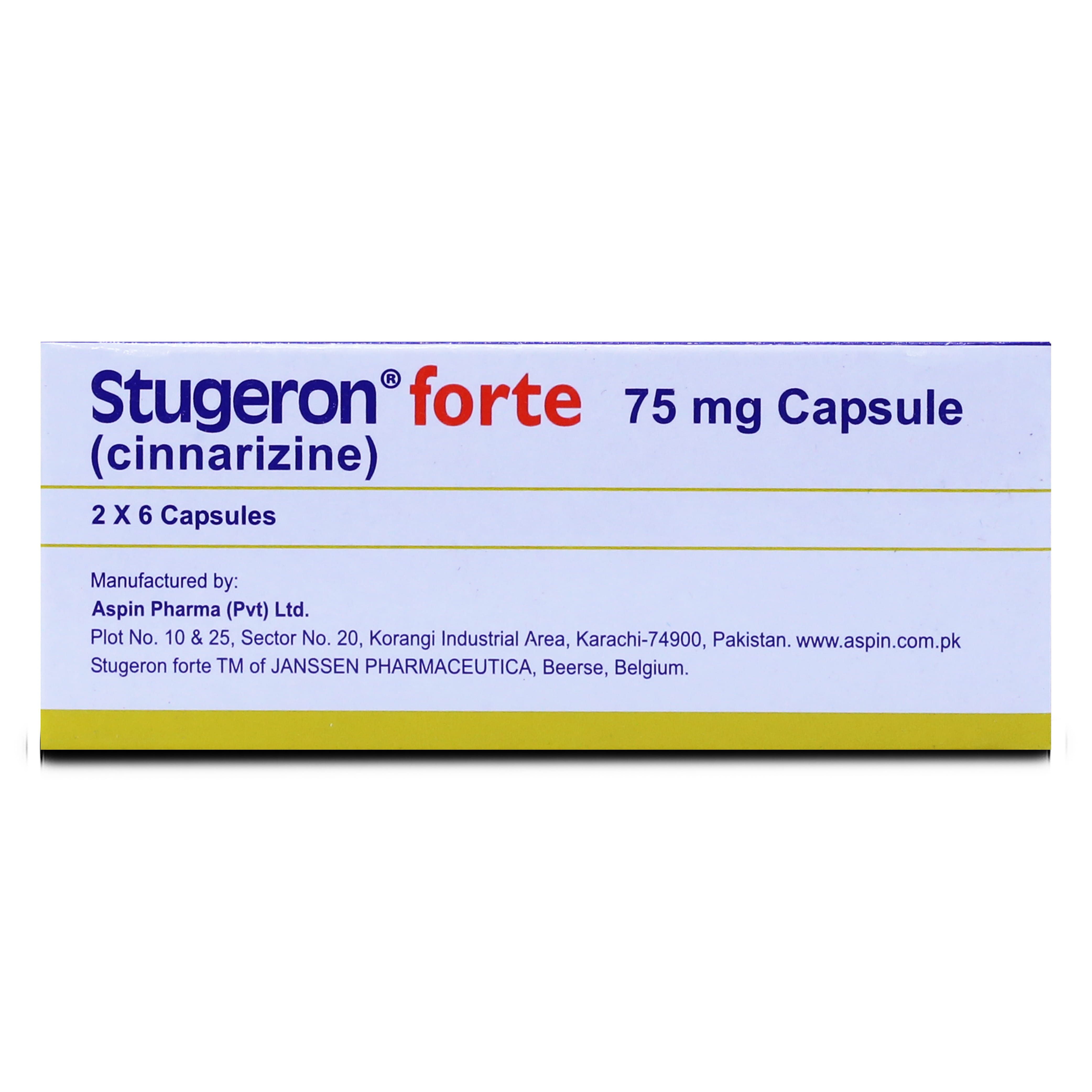 Stugeron Forte 75mg Capsule 6 'S - Uses, Benefits, Side Effects